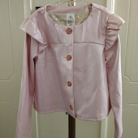 Disney | Jackets & Coats | Disney Princess Little Girls Pink Faux ...